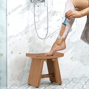 AquaTeak 13" Asia Teak Shower Foot Stool