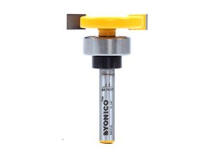 yonico top bearing slot cutter router bit (1/4" height - 1/4" depth - 1/4" shank)