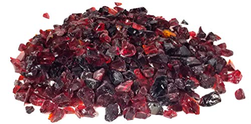 One Stop Outdoor RED Multi-Purpose Premium Decor & Fire Glass Rock 2-Pound 1/4"-1/2" inch - for Use in Fire Features, Aquariums, Apothecary, Jars, Vase, Potted Plants, Fire Bowls, Etc.