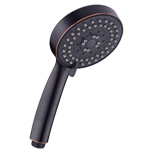 5 Function Handheld Shower Head - High Pressure Bath Spa Fixture, 4" Oil Rubbed Bronze Finished