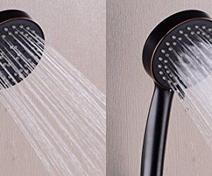 5 Function Handheld Shower Head - High Pressure Bath Spa Fixture, 4" Oil Rubbed Bronze Finished