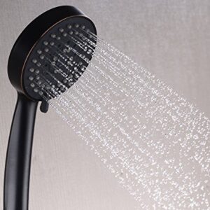 5 Function Handheld Shower Head - High Pressure Bath Spa Fixture, 4" Oil Rubbed Bronze Finished