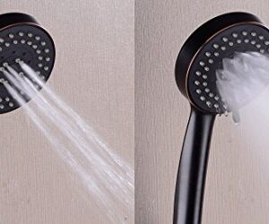 5 Function Handheld Shower Head - High Pressure Bath Spa Fixture, 4" Oil Rubbed Bronze Finished