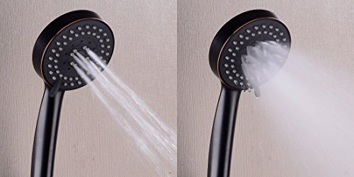 5 Function Handheld Shower Head - High Pressure Bath Spa Fixture, 4" Oil Rubbed Bronze Finished