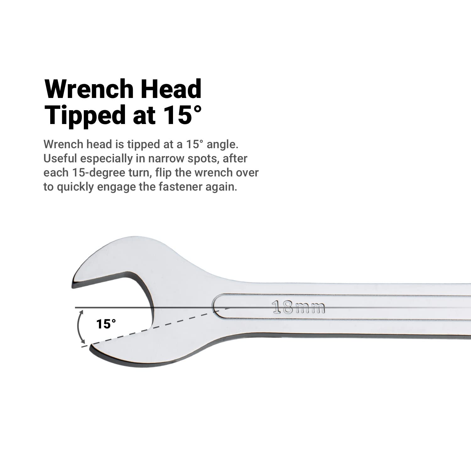 Capri Tools Super-Thin Open End Wrench Set, Metric, 6 to 19 mm, 7-Piece (11850-7MRK)