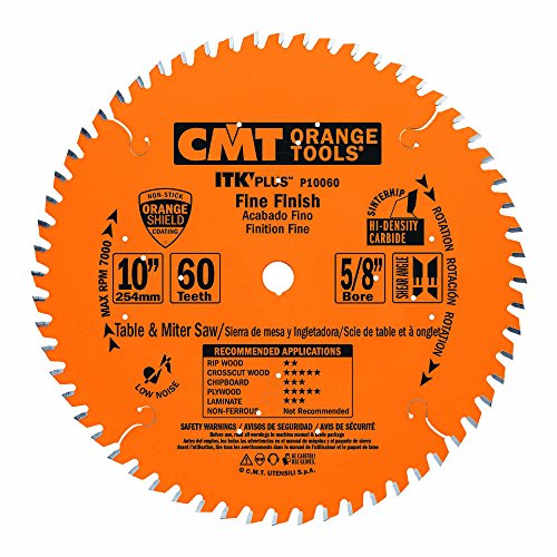 CMT P1001C One Ripping + One Finishing Blade Combo Pack for Soft/Hardwood, Plywood and OSB Panels, Orange