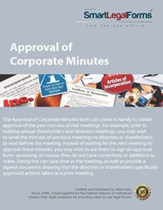 approval of corporate minutes [instant access]