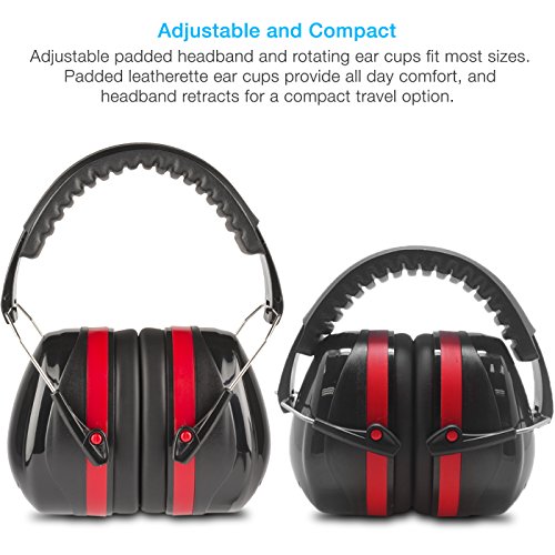 Cyber Acoustics Professional Safety Heavy Duty Ear Muffs for Hearing Protection and Noise Reduction for Air Traffic Ground Support, Construction Work, Hunting/Shooting Ranges, and more (ACS-340)