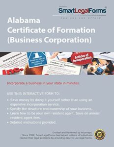 certificate of formation (business corporation) - al [instant access]