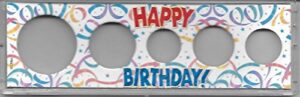 5 hole coin holder year set happy birthday