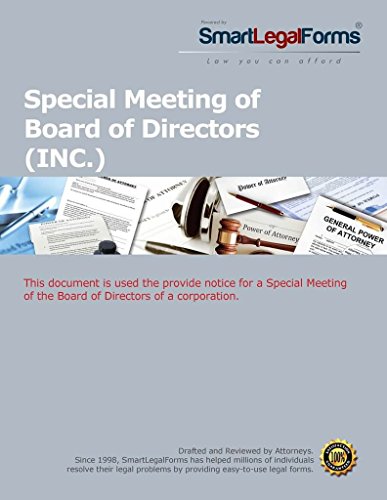 Special Meeting of Directors [Instant Access]