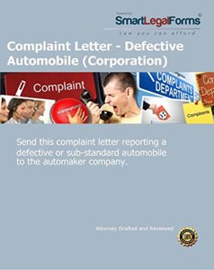 complaint letter - defective automobile (corporation) [instant access]