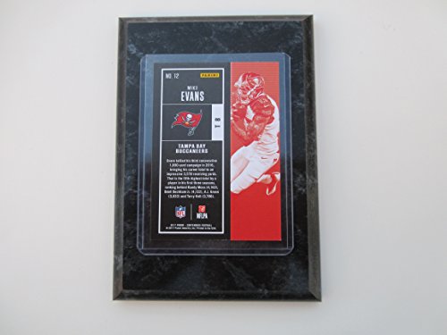 Mike Evans Tampa Bay Buccaneers 2017 Panini Contenders Football player card mounted on a 4" x 6" black marble plaque