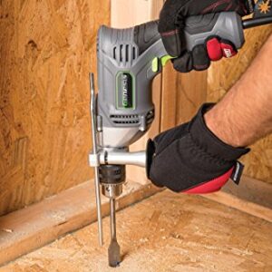 Genesis GHD1275 7.5-Amp 1/2-In. Variable-Speed Reversible Hammer Drill with Depth Gauge, Auxiliary Handle, Chuck Key and 2 Year Warranty