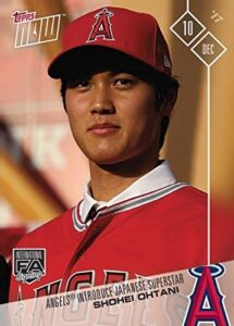 2017 topps now #os-80 shohei ohtani pre-rookie baseball card - 1st official los angeles angels card