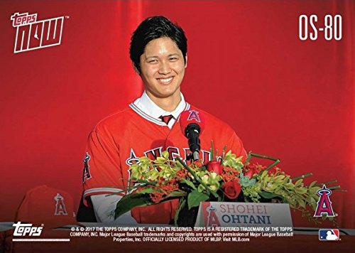 2017 Topps Now #OS-80 Shohei Ohtani Pre-Rookie Baseball Card - 1st Official Los Angeles Angels Card