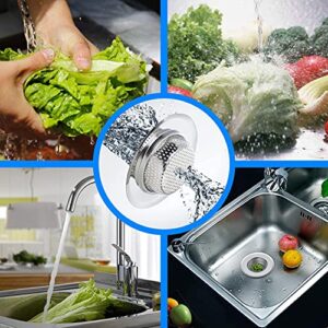 Helect 3-Pack Kitchen Sink Strainer Stainless Steel Drain Filter Strainer with Large Wide Rim 4.5" for Kitchen Sinks