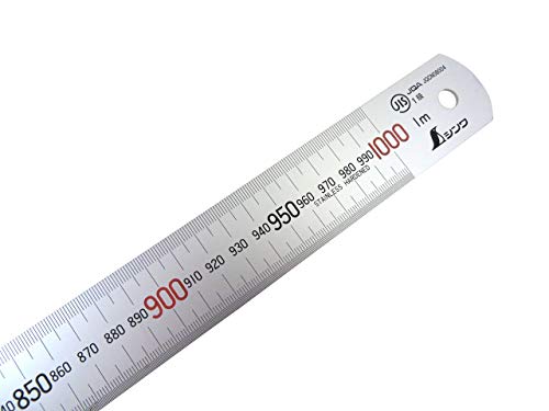 Shinwa 1000 mm Rigid"Zero Glare" Metric Machinist Rule/Rule Scale .5mm & mm