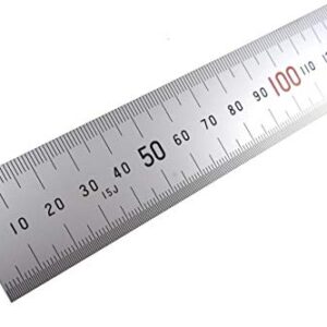 Shinwa 1000 mm Rigid"Zero Glare" Metric Machinist Rule/Rule Scale .5mm & mm