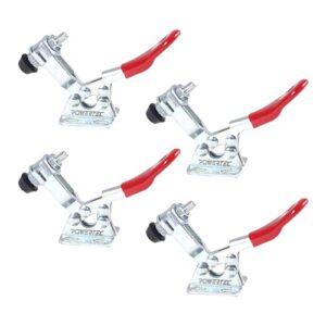 powertec 20321 quick release horizontal toggle clamp 201 - 60 lb holding capacity w rubber pressure tip, 4pk,silver