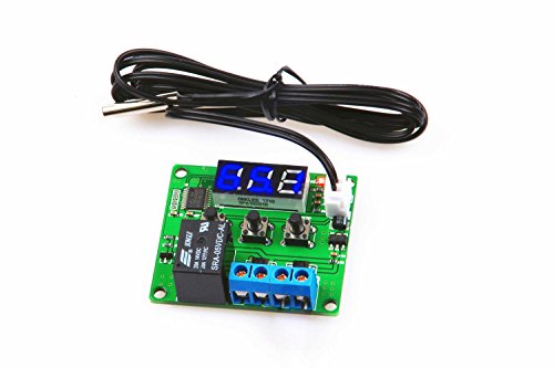 NOYITO Digital Temperature Controller Module -58℉ to +257 ℉ Temperature Control Switch NTC Waterproof Sensor Probe - Blue LED Display Suitable for Kinds of Temperature Control System (5V)