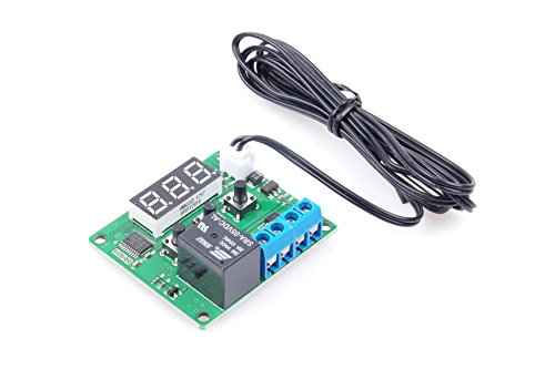 NOYITO Digital Temperature Controller Module -58℉ to +257 ℉ Temperature Control Switch NTC Waterproof Sensor Probe - Blue LED Display Suitable for Kinds of Temperature Control System (5V)