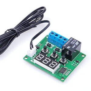 NOYITO Digital Temperature Controller Module -58℉ to +257 ℉ Temperature Control Switch NTC Waterproof Sensor Probe - Blue LED Display Suitable for Kinds of Temperature Control System (5V)