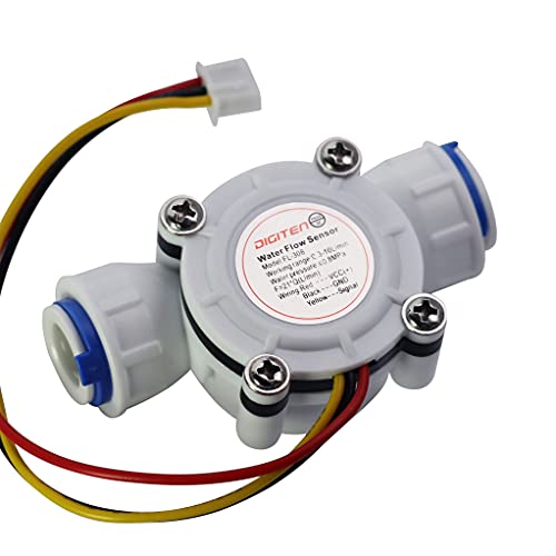 DIGITEN G3/8 Inch Quick Connect Water Flow Sensor Switch Flowmeter Counter 0.3-10L/min