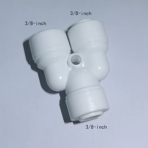 (White tubing 5 meters) - 10 pcs 1cm Quick Connect Push In to Connect Water Purifiers Tube Fittings for RO Water Reverse Osmosis System+5 metres(16 feet) white tubing hose pipe