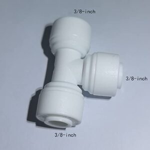 (White tubing 5 meters) - 10 pcs 1cm Quick Connect Push In to Connect Water Purifiers Tube Fittings for RO Water Reverse Osmosis System+5 metres(16 feet) white tubing hose pipe