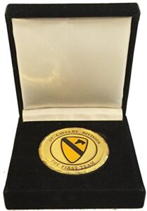 1st cavalry 2 inch coin with velvet presentation case