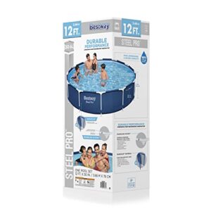 Bestway Steel Pro 12' x 30" Round Above Ground Pool Set | Includes 330gal Filter Pump