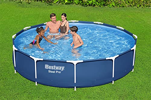 Bestway Steel Pro 12' x 30" Round Above Ground Pool Set | Includes 330gal Filter Pump