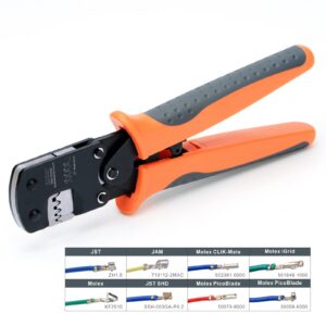 iCrimp IWS-3220M Micro Connector Pin Crimping Tool 0.03-0.52mm² 32-20AWG Ratcheting Crimper for D-Sub,Open Barrel suits Molex,JST,JAE