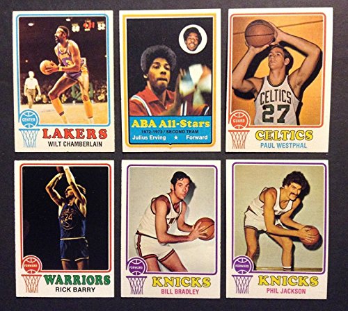 1973/74 1973-1974 Topps Basketball Complete 264 Card Set, Contains Stars Julius Erving, Jerry West, Wilt Chamberlain, Pete Maravich, Kareem Abdul Jabbar