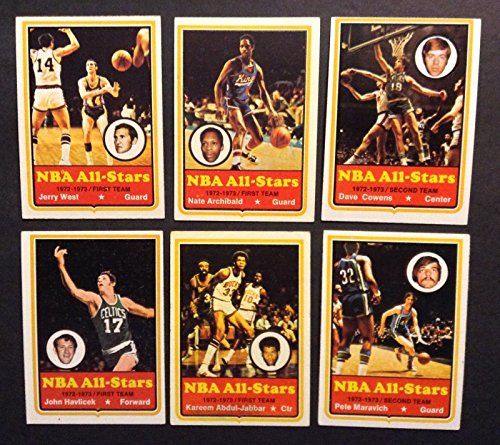 1973/74 1973-1974 Topps Basketball Complete 264 Card Set, Contains Stars Julius Erving, Jerry West, Wilt Chamberlain, Pete Maravich, Kareem Abdul Jabbar