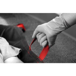 Rescue Essentials Brand Public Access QuikLitter, Red Nylon Handles, Non-Woven Fabric, 500 Lb Rated, Low Cost, Disposable for Patient Transfer, Casualty Evacuation