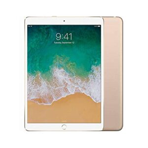 apple ipad pro 10.5in with (wi-fi + cellular) - 2017 model - 512gb, gold (renewed)