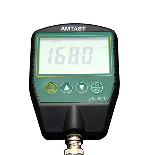 AMTAST Portable pH Meters for Meat Fruit Drinks Food pH Testing with Stainless Steel Penetration Blade pH Probe, Range 0~14Ph, Temp 0~100°C