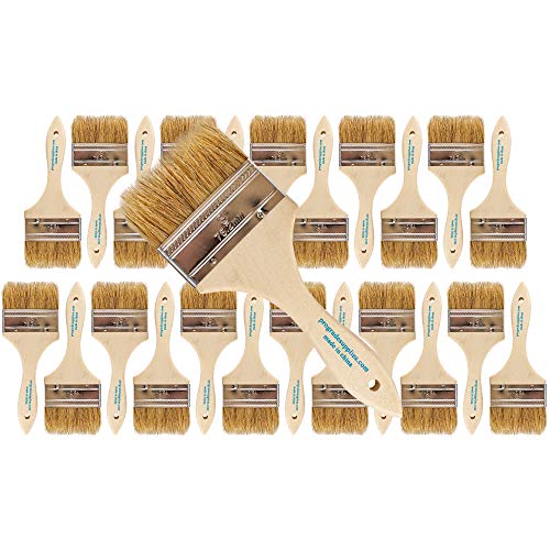 Pro Grade - Chip Paint Brushes - 24 Ea 3 Inch Chip Paint Brush Light Brown