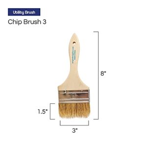 Pro Grade - Chip Paint Brushes - 24 Ea 3 Inch Chip Paint Brush Light Brown