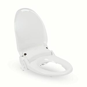 ALPHA BIDET iX Hybrid Bidet Toilet Seat in Elongated White | Endless Warm Water | Stainless Steel Nozzle | 4 Wash Functions | LED Nightlight | Warm Air Dryer | Wireless Remote | Oscillation and Pulse