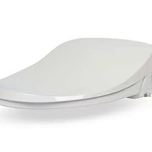 ALPHA BIDET iX Hybrid Bidet Toilet Seat in Elongated White | Endless Warm Water | Stainless Steel Nozzle | 4 Wash Functions | LED Nightlight | Warm Air Dryer | Wireless Remote | Oscillation and Pulse