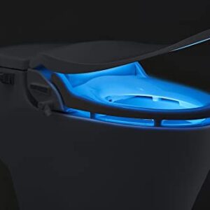 ALPHA BIDET iX Hybrid Bidet Toilet Seat in Elongated White | Endless Warm Water | Stainless Steel Nozzle | 4 Wash Functions | LED Nightlight | Warm Air Dryer | Wireless Remote | Oscillation and Pulse