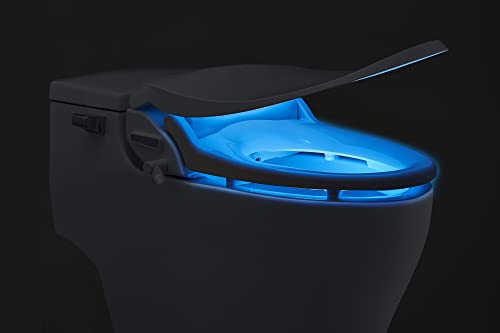 ALPHA BIDET iX Hybrid Bidet Toilet Seat in Elongated White | Endless Warm Water | Stainless Steel Nozzle | 4 Wash Functions | LED Nightlight | Warm Air Dryer | Wireless Remote | Oscillation and Pulse