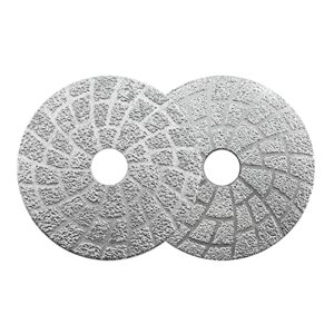 SHDIATOOL 4 Inch Diamond Grinding Pads for Concrete Granite Marble Stone Set of 2 Pieces Dry Wet Polishing Shaping Beveling Smoothing Rough Surfaces