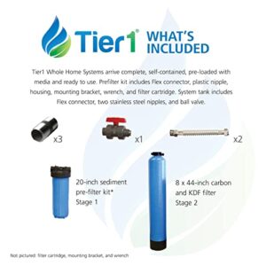 Tier1 Eco Series Whole House Water Filtration System for Chlorine Reduction (600,000 Gallon Capacity)