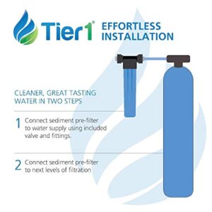 Tier1 Eco Series Whole House Water Filtration System for Chlorine Reduction (600,000 Gallon Capacity)