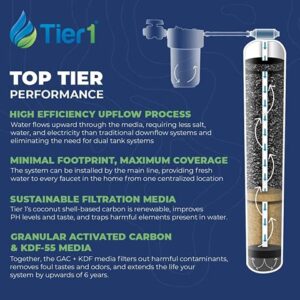 Tier1 Eco Series Whole House Water Filtration System for Chlorine Reduction (600,000 Gallon Capacity)