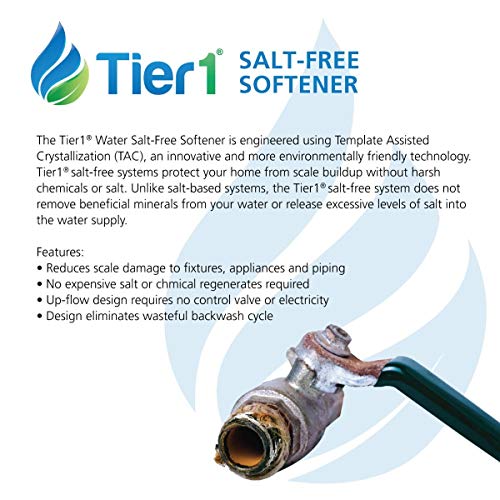 Tier1 Salt-Free Whole House Water Softener System 1-3 Bathrooms - Eco Series